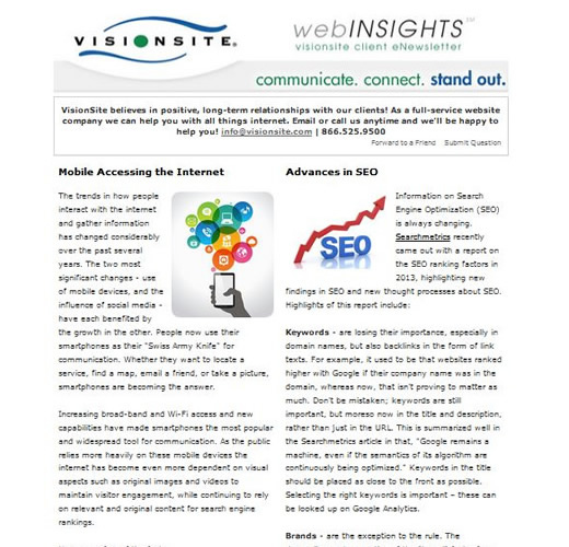 VisionSite eNewsletter